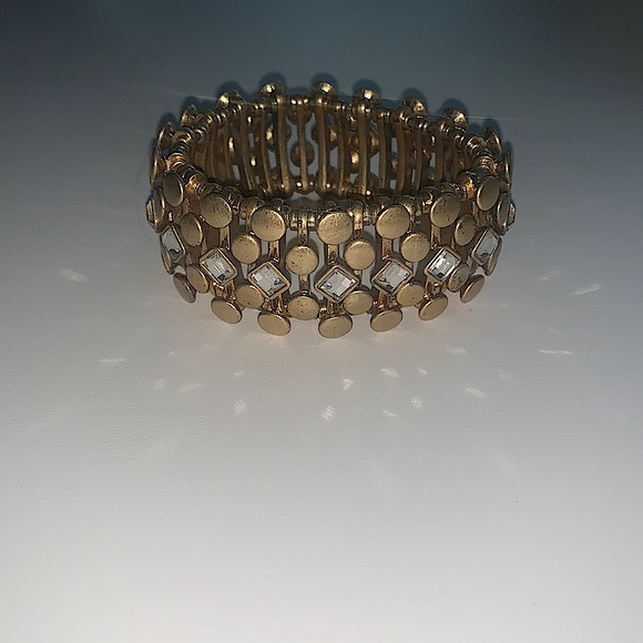 Jewelry | Stretch Gold Bracelet With Jewels | Poshmark